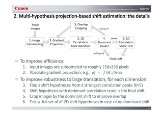 Multi-hypothesis projection-based shift estimation for sweeping panorama reconstruction | PPT