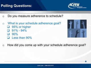 Icmi calculating schedule adherence | PPTX