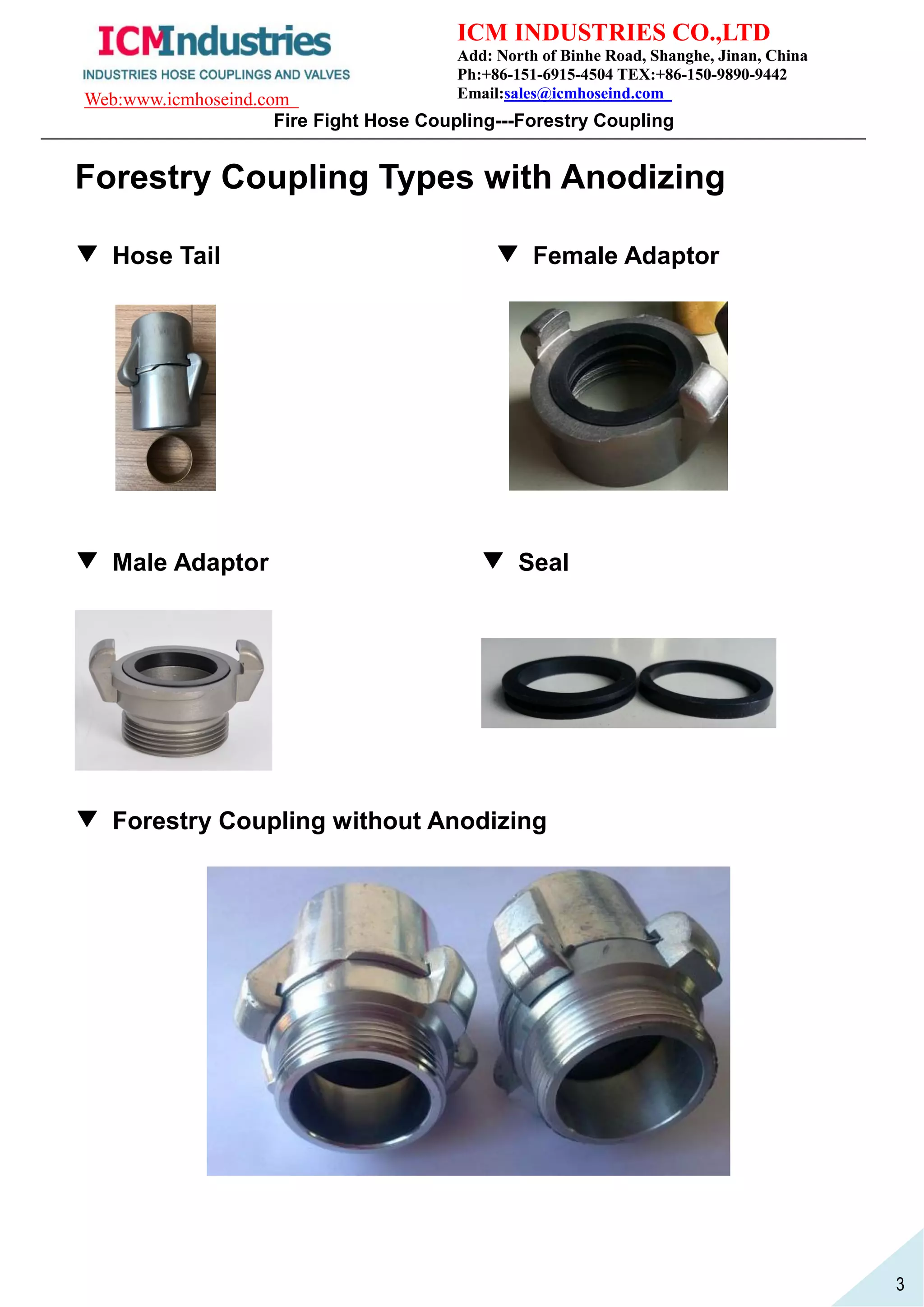 Forestry hose couplings-ICM INDUSTRIES | PDF