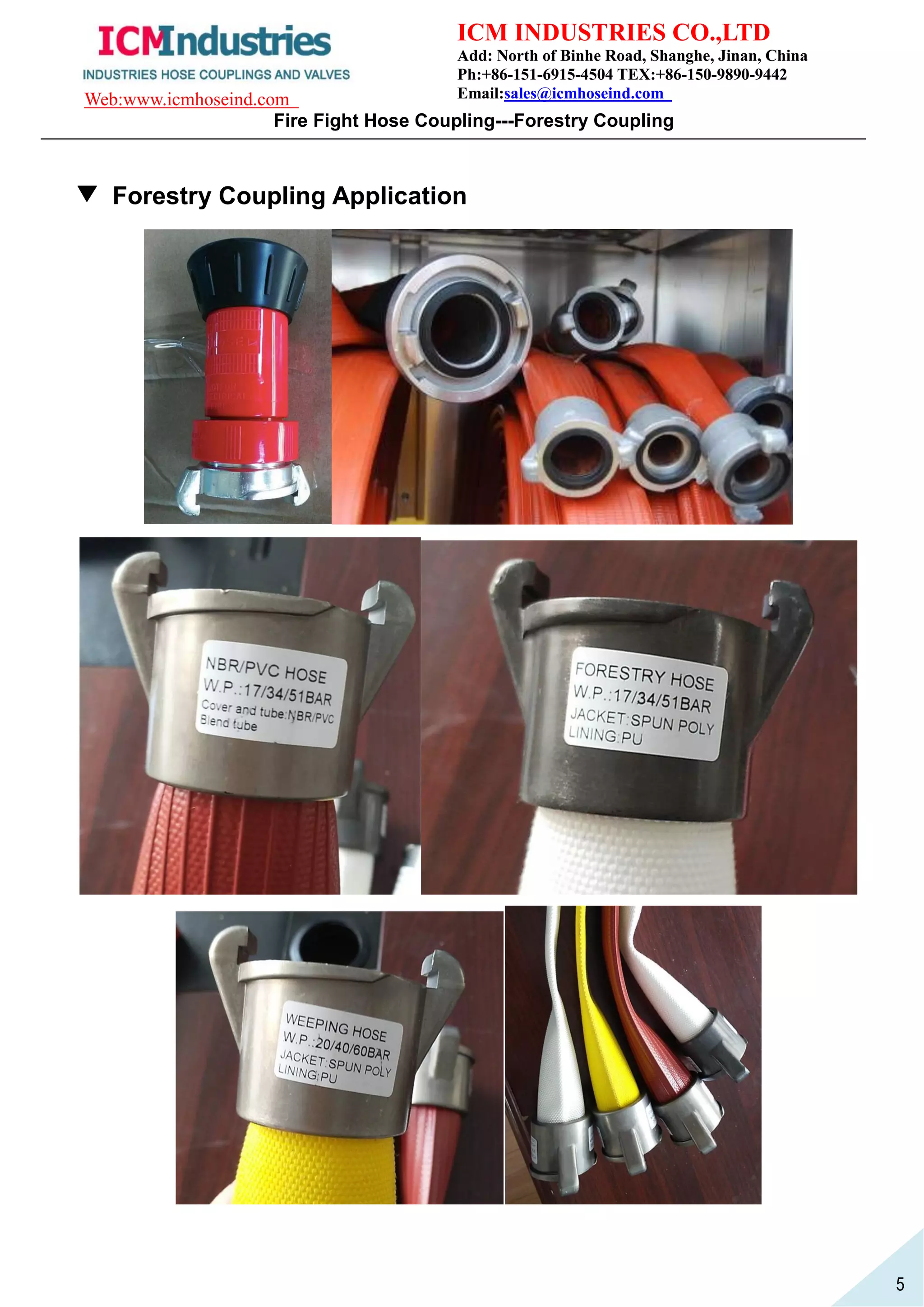 Forestry hose couplings-ICM INDUSTRIES | PDF