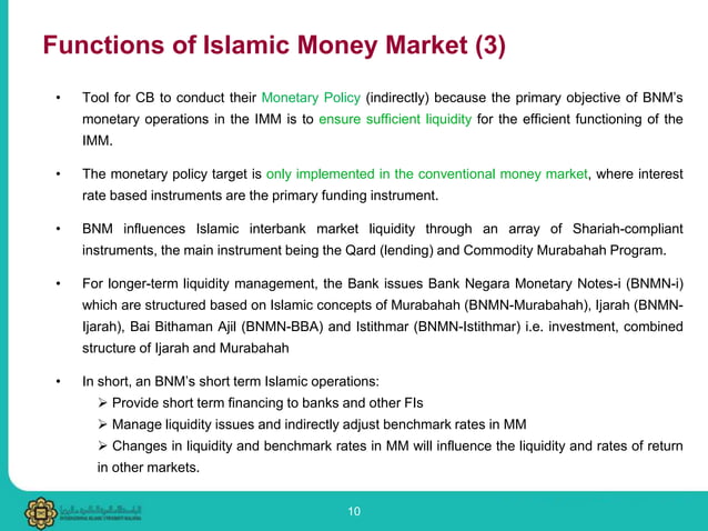 Islamic Money Market ppt | PPTX | Stocks and Bonds | Personal Investing