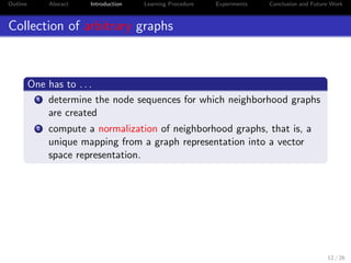 Learning Convolutional Neural Networks for Graphs | PPT