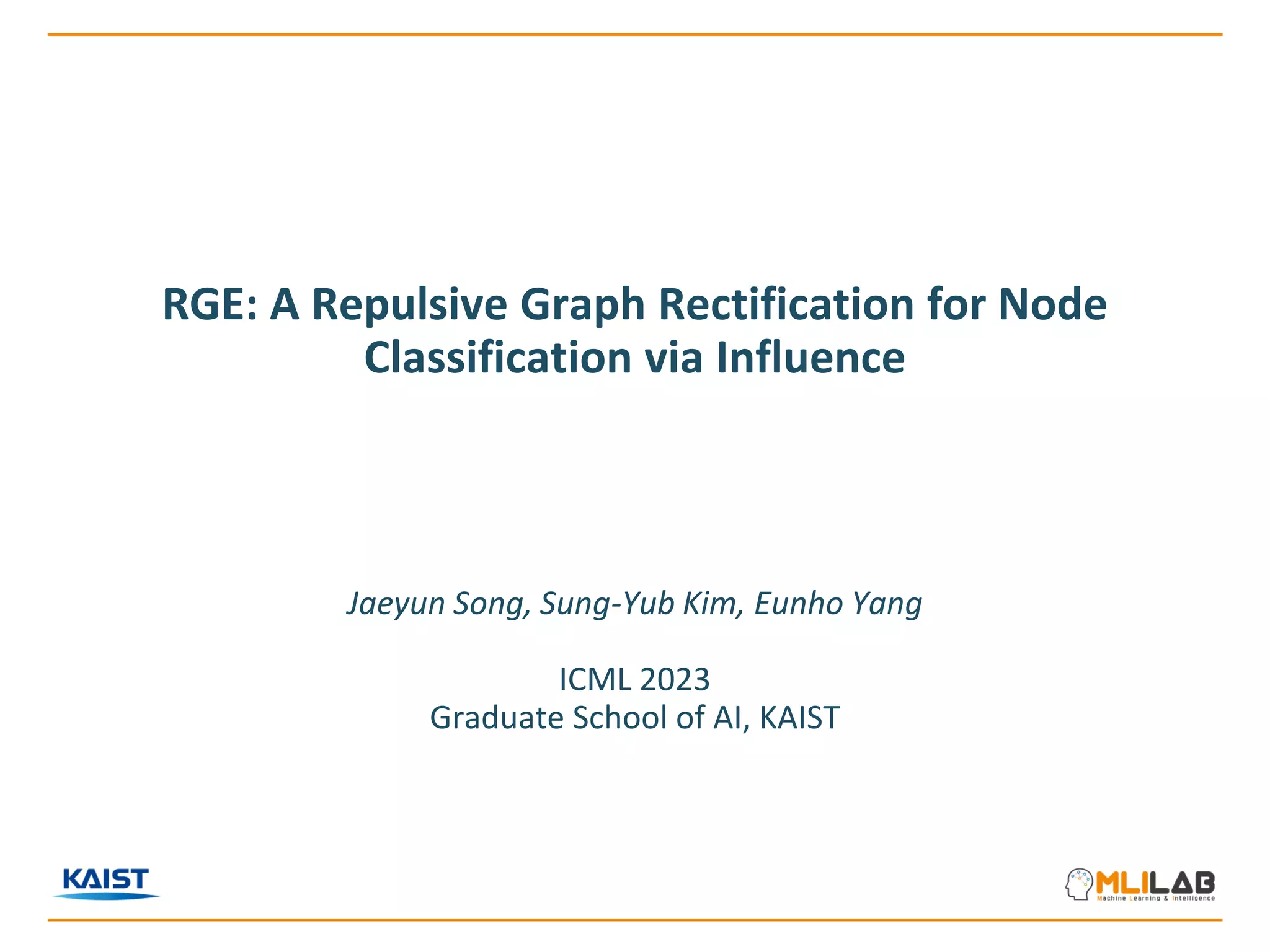J. Song, ICML 2023, MLILAB, KAISTAI | PPT