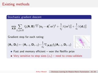 Dictionary Learning for Massive Matrix Factorization | PDF