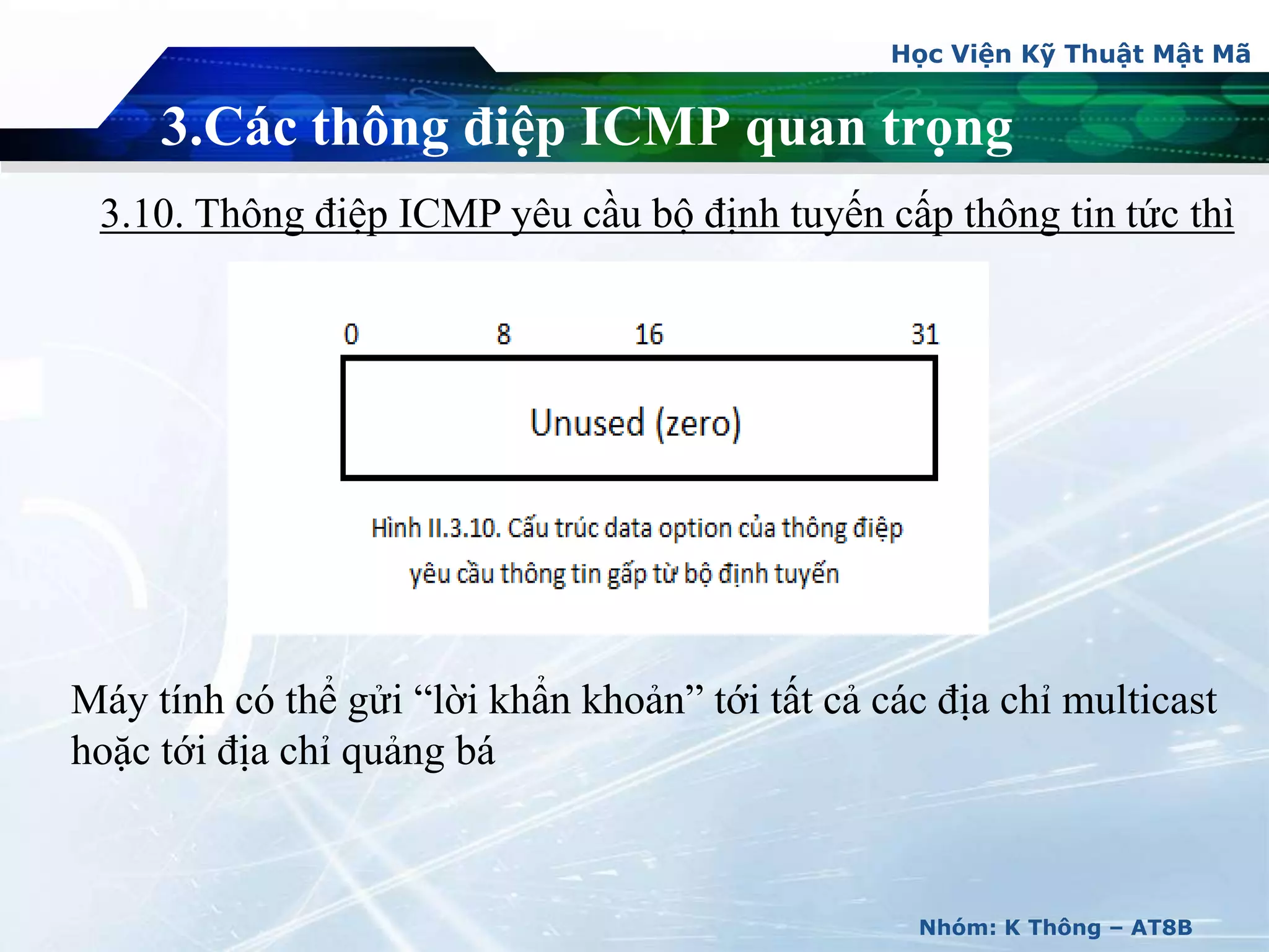 ICMP-Học viện Kỹ thuật Mật mã | PPTX