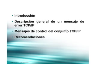 Mensajes de control y Error del conjunto TCP/IP - ICMP | PDF