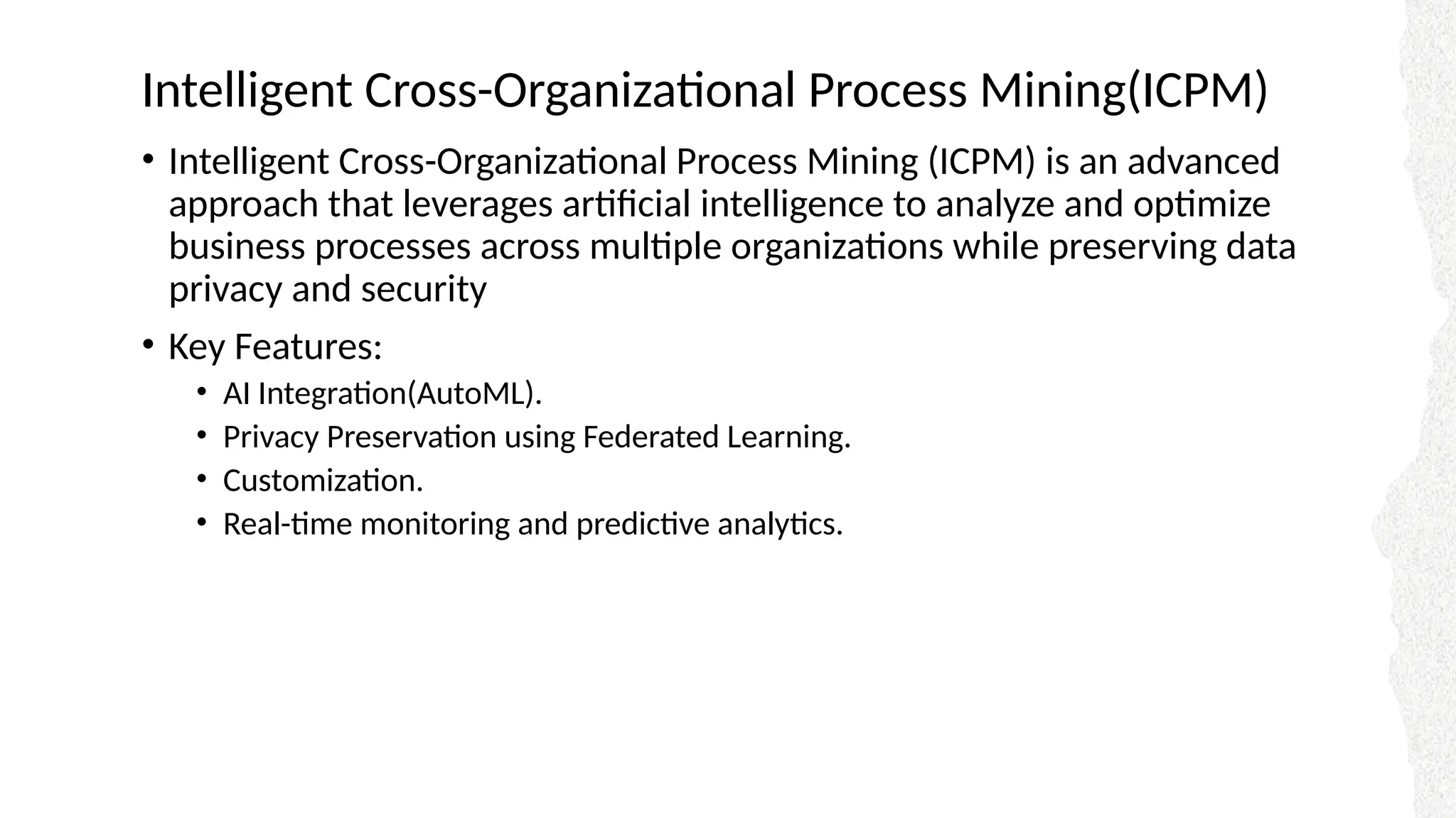 Intelligent Cross-Organizational Process Mining: A Survey and New Perspectives | PPT
