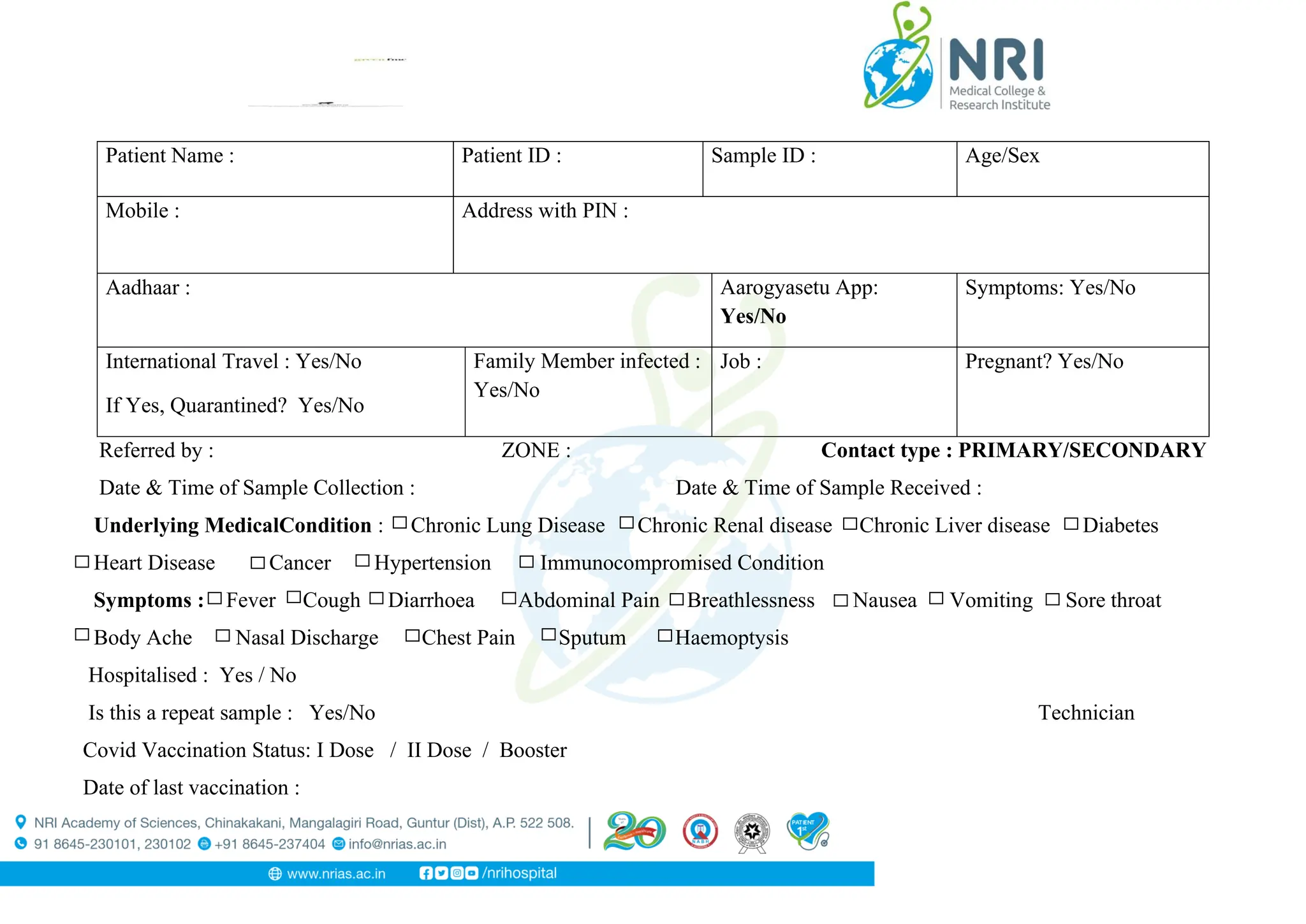 ICMR mandated details collected from patients.pdf