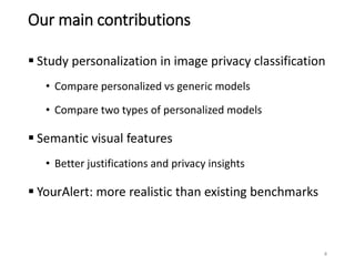 Personalized Privacy-Aware Image Classification | PPT