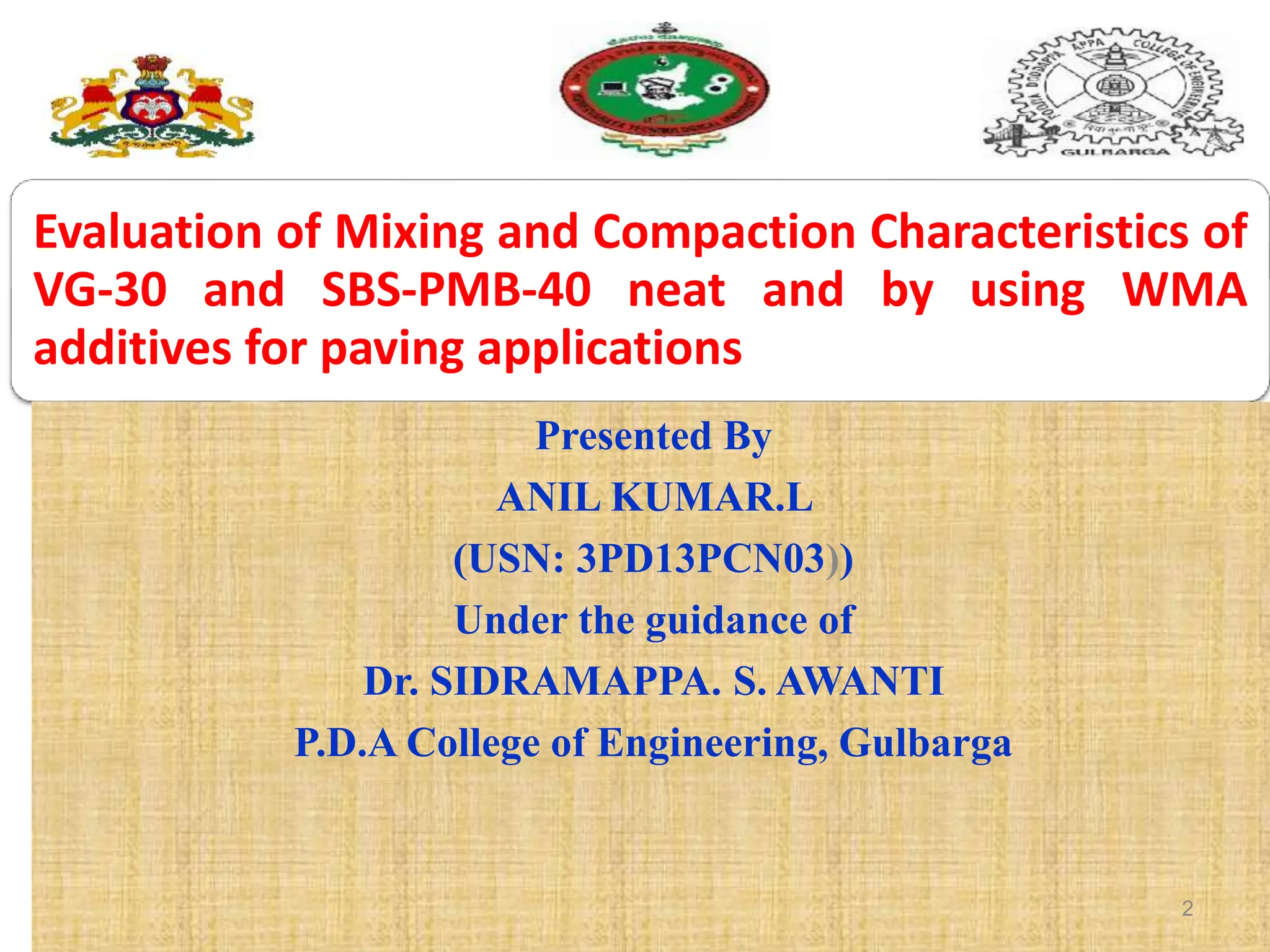 presentation on mixing and compaction temperatures | PPTX