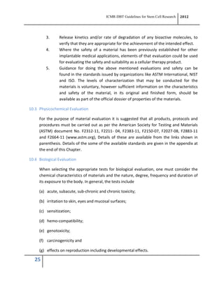Icmr dbt stem cell guidelines | PDF