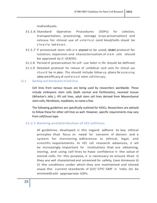 Icmr dbt stem cell guidelines | PDF
