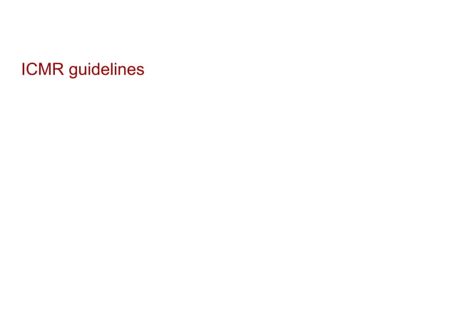Icmr guidelines | PDF