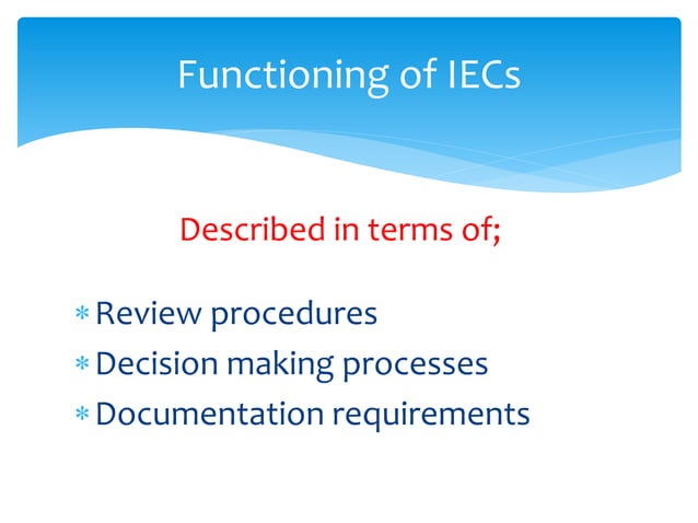 ICMR guidelines for IEC - an overview | PPTX | Medical Tests | Medical ...