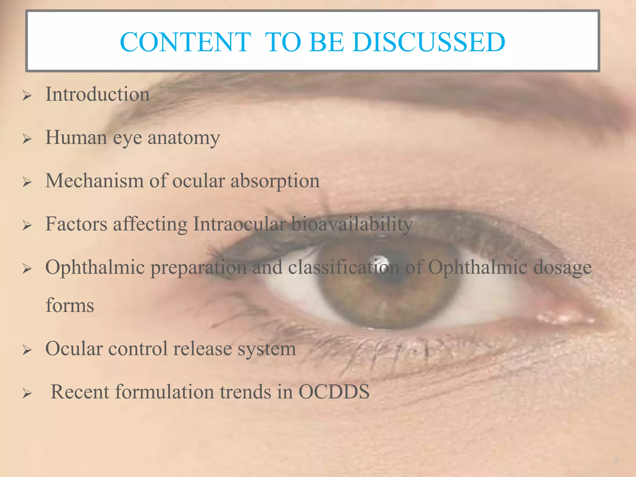 ocular drug delivary system..... | PPTX