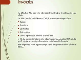 Indian Council of Medical Research (ICMR) | PPT