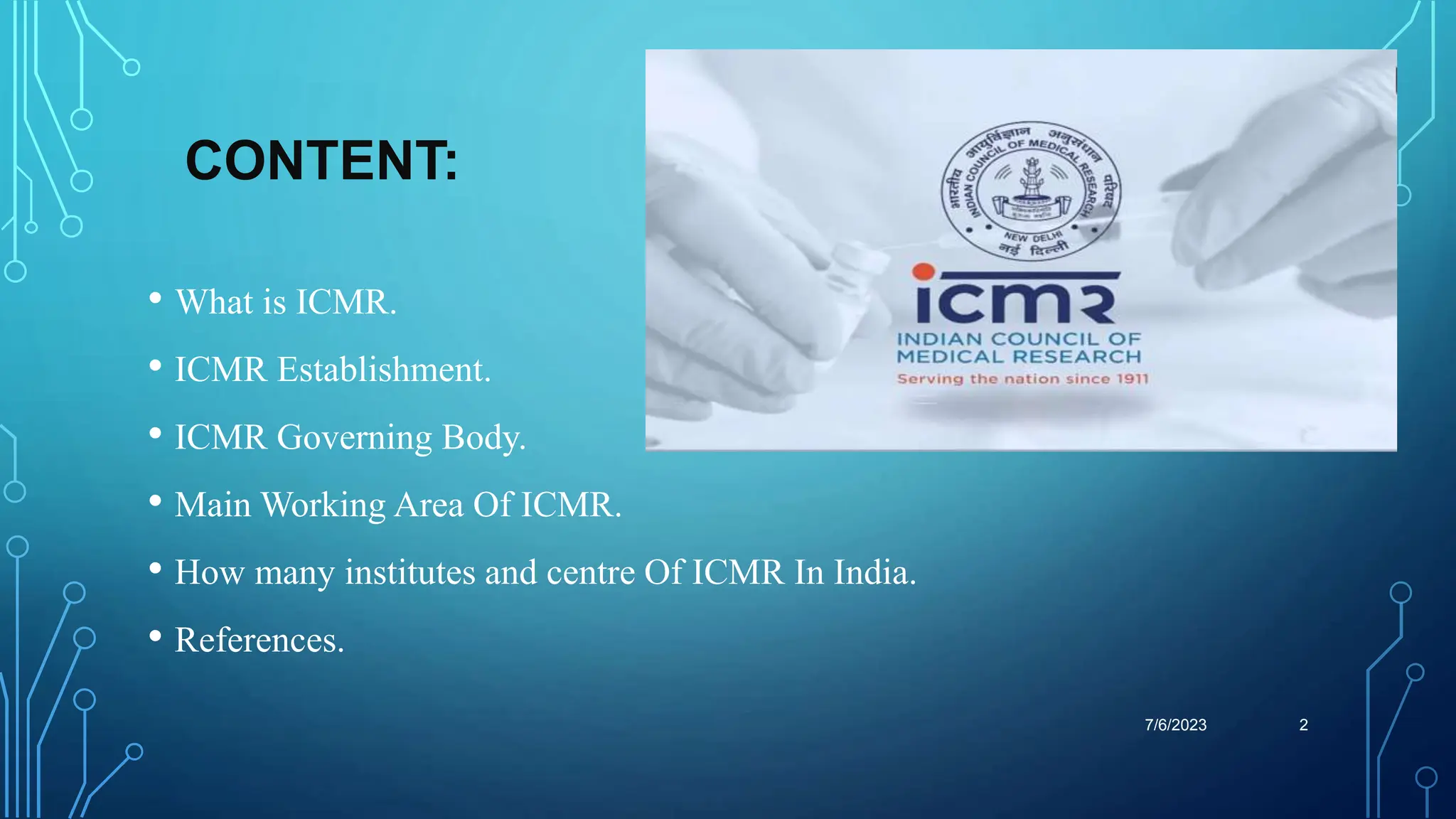 Indian council of medical research (ICMR) | PPTX
