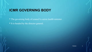 Indian council of medical research (ICMR) | PPTX