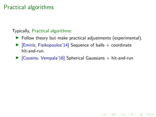 Practical Volume Estimation of Zonotopes by a new Annealing Schedule for Cooling Convex Bodies | PPT