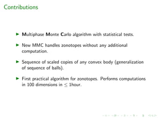 Practical Volume Estimation of Zonotopes by a new Annealing Schedule for Cooling Convex Bodies | PPT