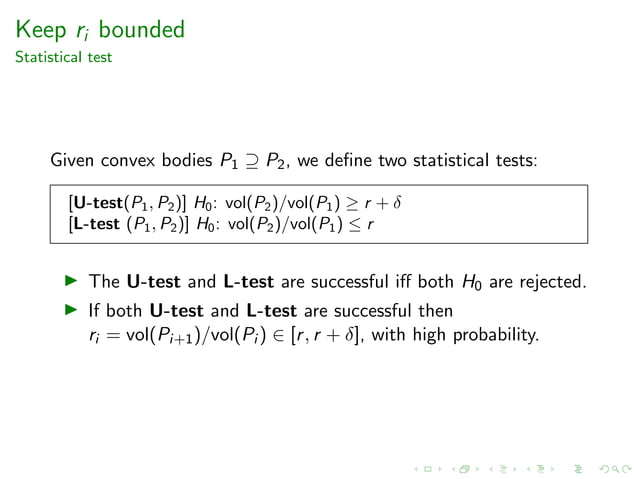 Practical Volume Estimation of Zonotopes by a new Annealing Schedule for Cooling Convex Bodies | PPT