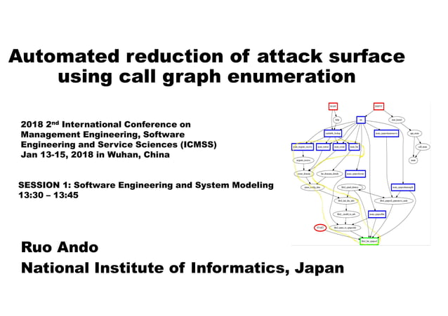 Automated reduction of attack surface using call graph enumeration | PPT
