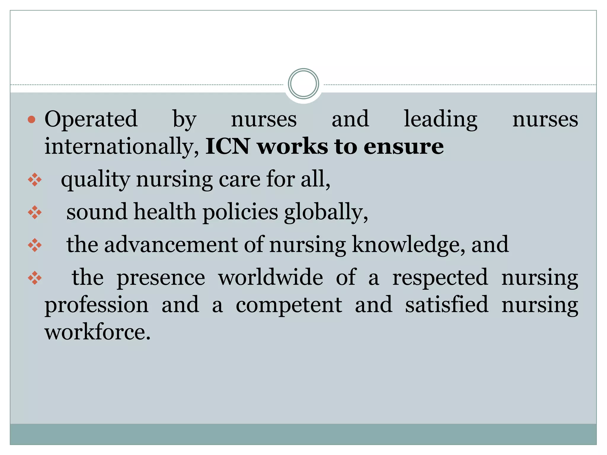 INTERNATIONAL COUNCIL OF NURSES | PPTX