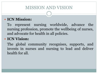 INTERNATIONAL COUNCIL OF NURSES | PPTX