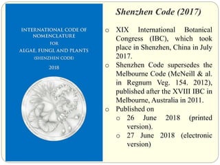 International Code of Nomenclature for algae, fungi, and plants (ICN ...