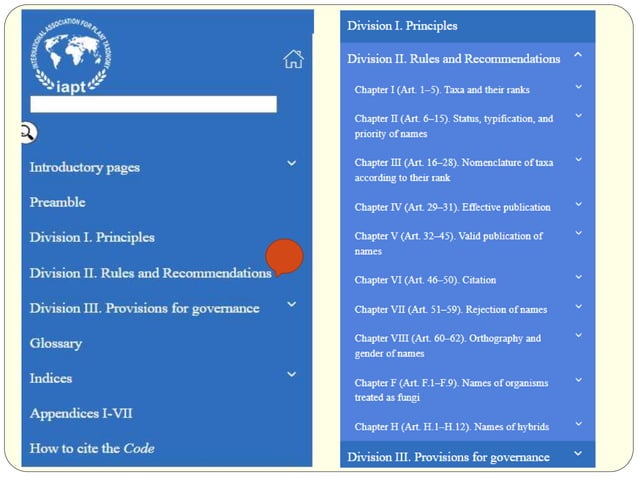 International Code of Nomenclature for algae, fungi, and plants (ICN ...