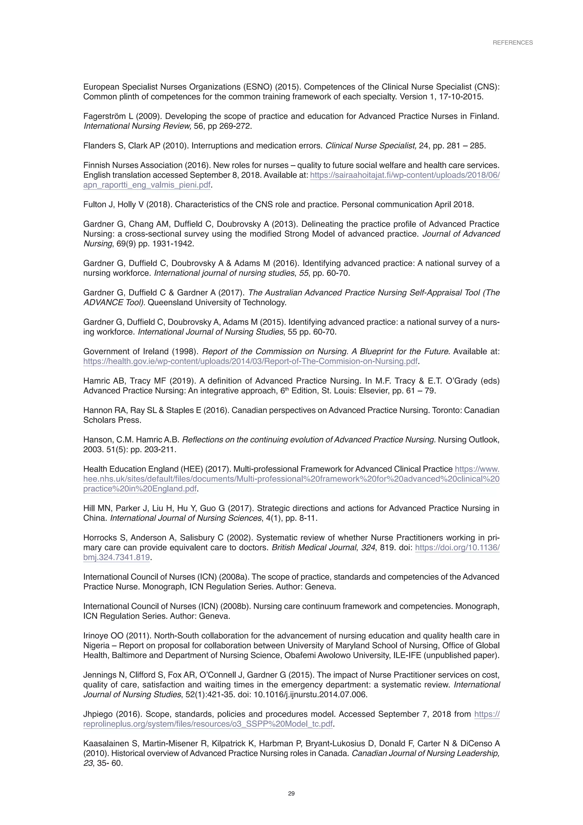 GUIDELINES ON ADVANCED PRACTICE NURSING 2020 | PDF