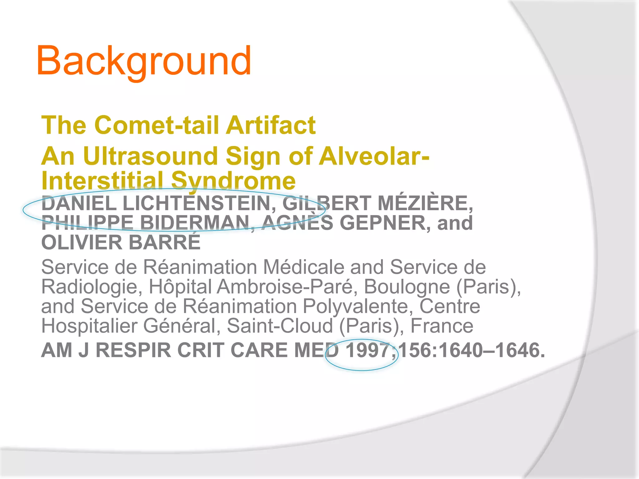 The Basics of Lung Ultrasound | PPTX
