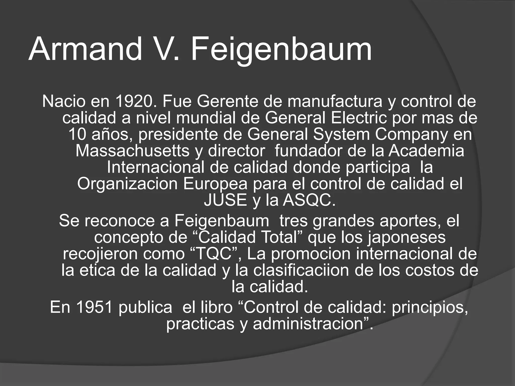 Ico calidad - m.a.g.l - armand feigenbaum | PPTX
