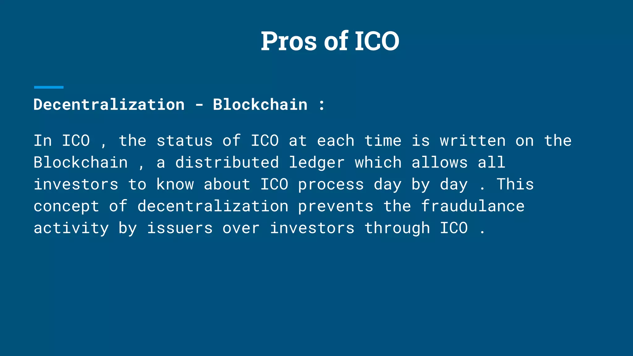 Ico pros and cons | PPTX