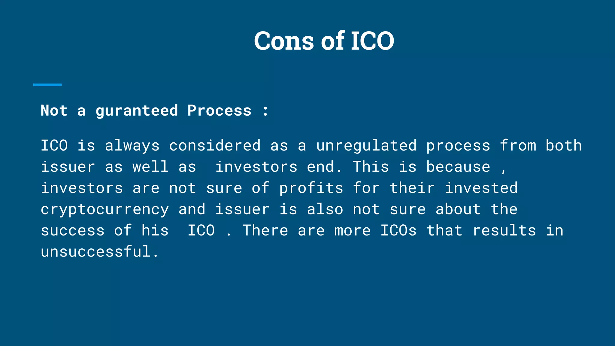 Ico pros and cons | PPTX