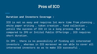 Ico pros and cons | PPTX