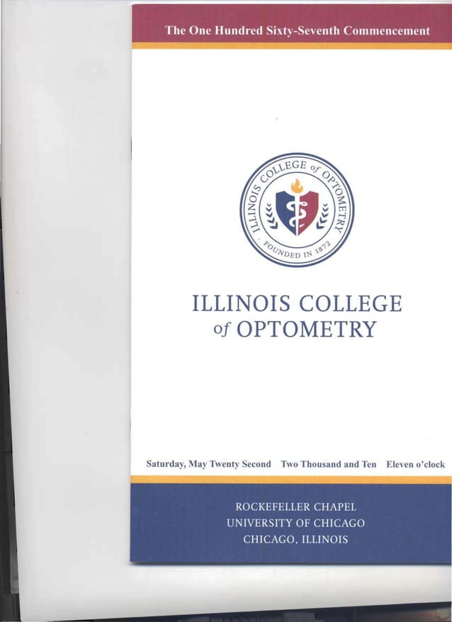 Illinois College of Optometry's 167th Commencement | PDF