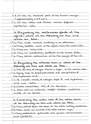 Examen ICO 2014 EN INGLÉS OFTALMOLOGIA CON RESPUESTAS | PDF