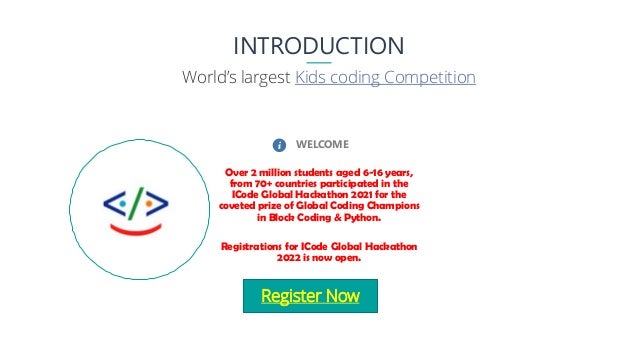 ICode Global- Worlds Largest Coding Competition for Children | PPT