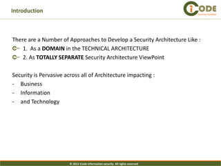 iCode Security Architecture Framework | PPT