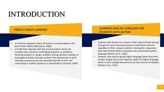 PROJECT BASED LEARNING FOR STUDENTS WITH AUTISM | PPT