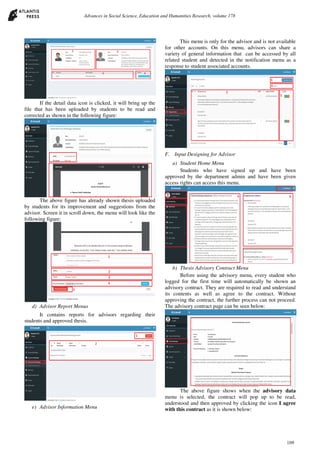 E-Consult: Designing of Development for Thesis Advisory Model Based on Management Information ...