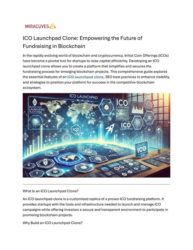 Advanced Technology ICO Launchpad Clone by miracuves.pdf