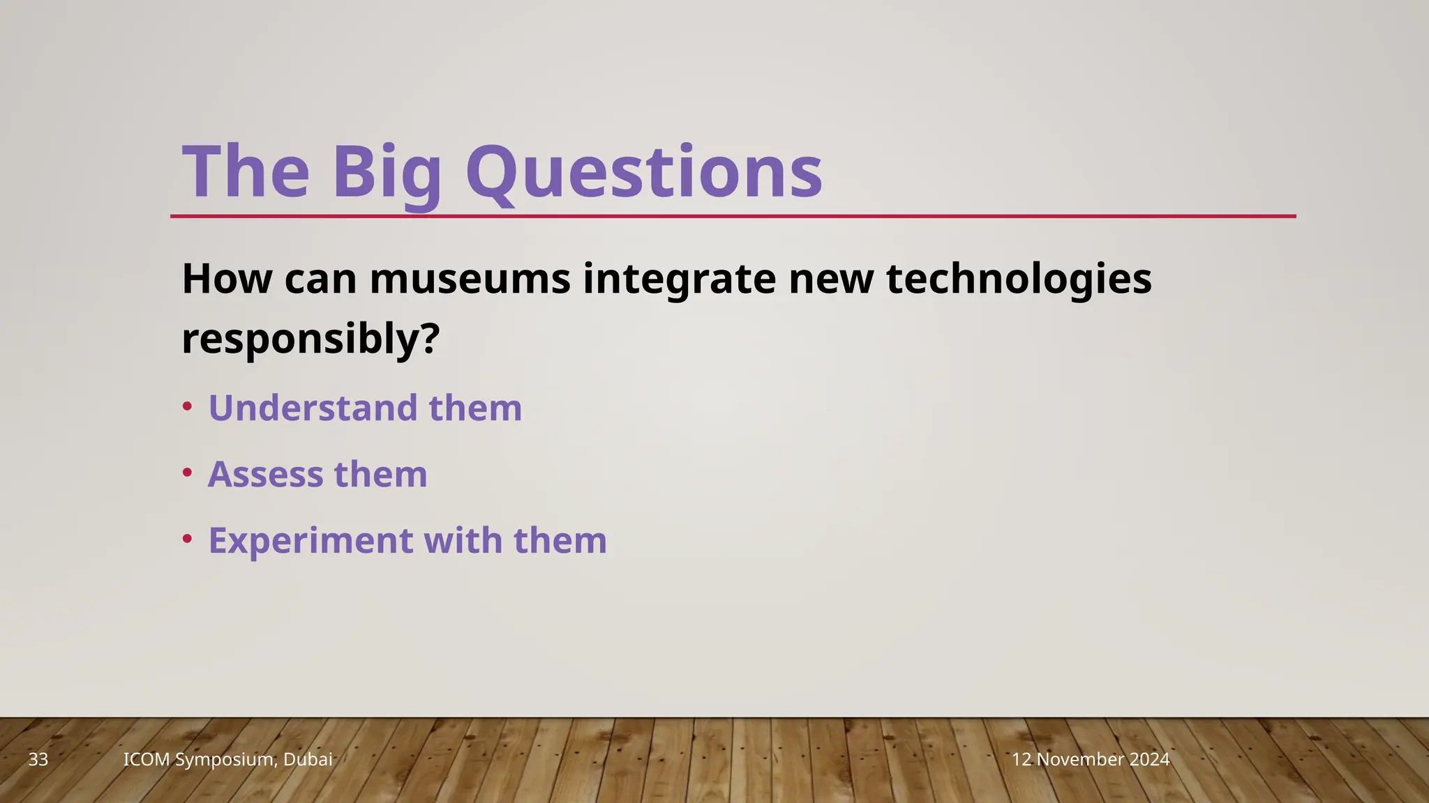 ICOM 2024 Dubai Presentation on New Technologies | PPT