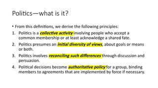 INTRODUCTION TO COMPARATIVE GOVERNMENT POLITICS | PPTX