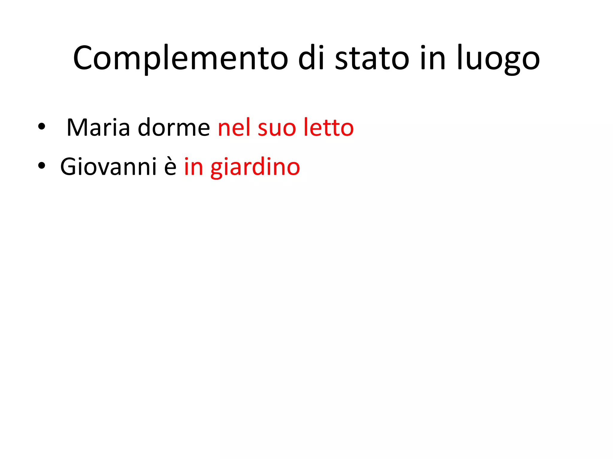 I complementi di luogo | PPTX