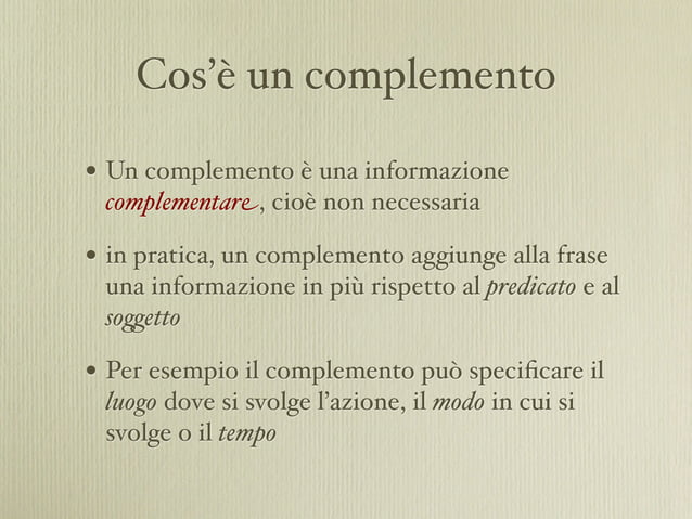 I complementi diretti e indiretti | KEY