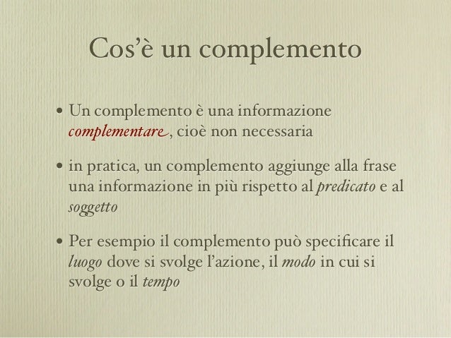 I complementi diretti e indiretti I complementi diretti e indiretti