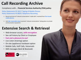 Icomplete phone call archive (mobile and landlines) - e brochure | PDF