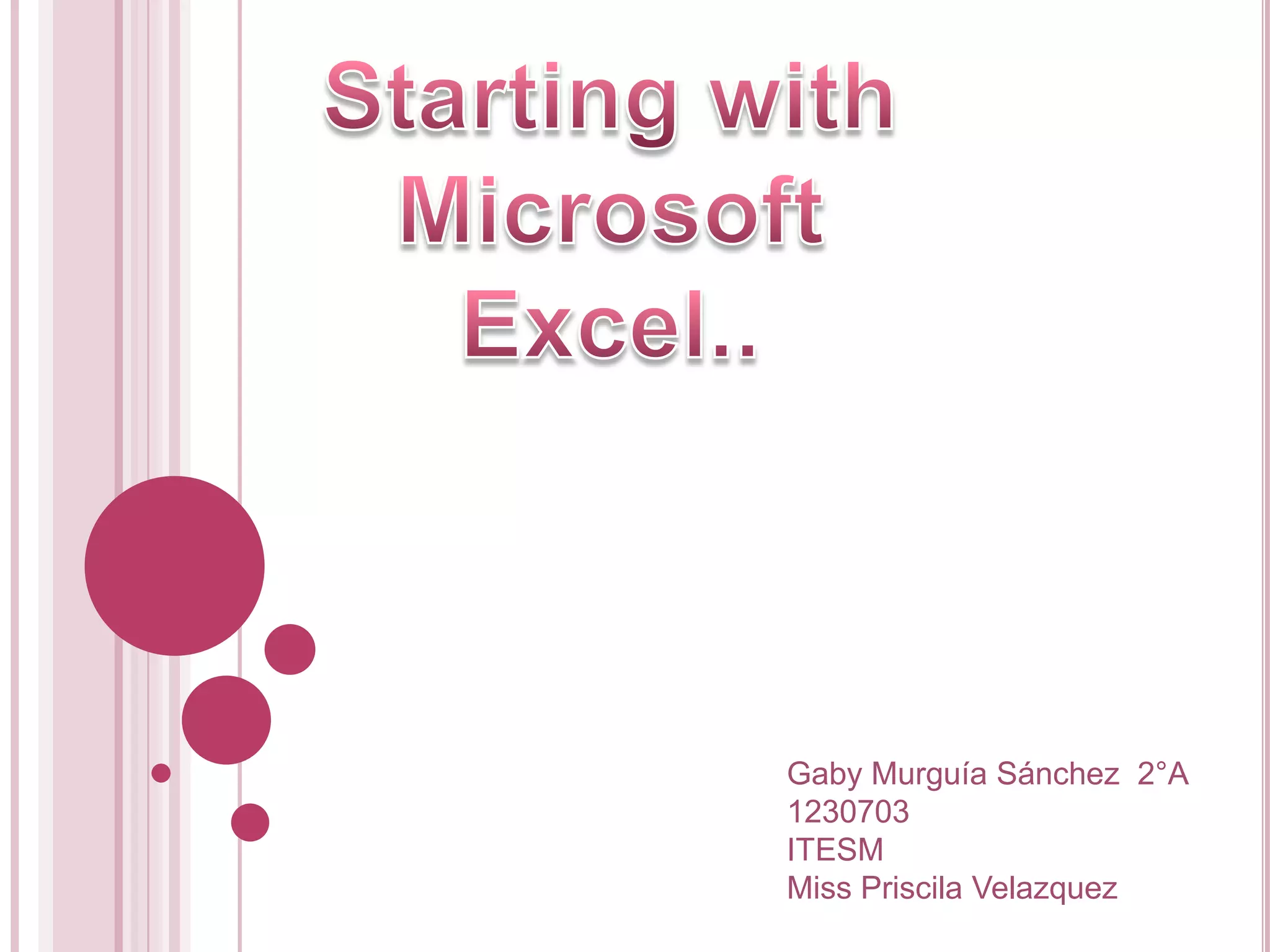 microsoft excel | PPT